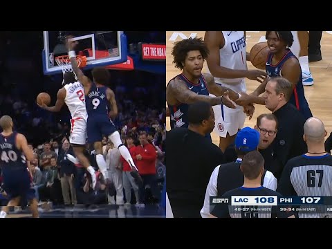 Kawhi Leonard hits game winner vs 76ers then Oubre Jr and Nick Nurse go OFF on refs