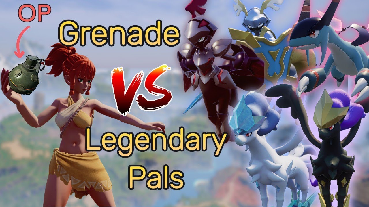 Grenade only VS all Legendary Pals | Palworld - YouTube