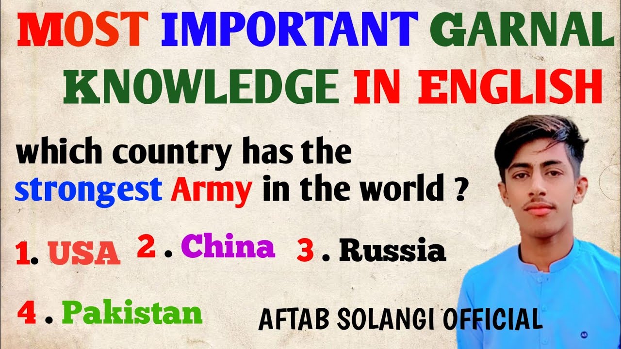 GERNAL KNOWLEDGE OF WORLD IN ENGLISH - YouTube