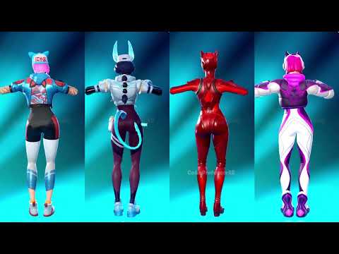 Fortnite Childlike Things Emote With OG Lynx Shiver Trailblazer Lynx Skin Thicc 🍑😍😂 Who Won ?