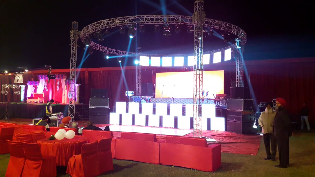 Round trust with led wall sound setup by dj bhinder sangrur - YouTube