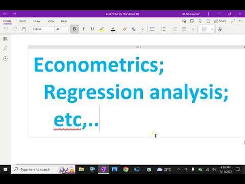 Econometrics : - ( Econometry, Regression analysis and Error terms ) - 5.#econometrics # ...