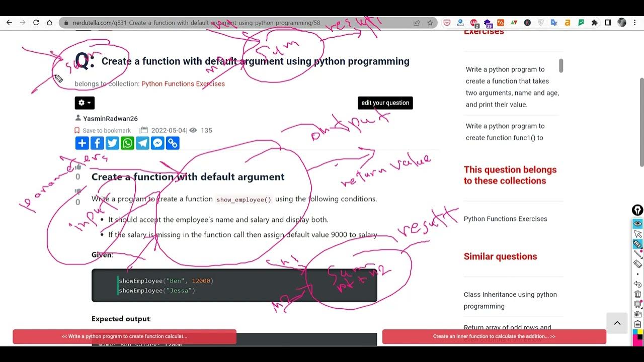 Create a function with default argument using python programming - YouTube
