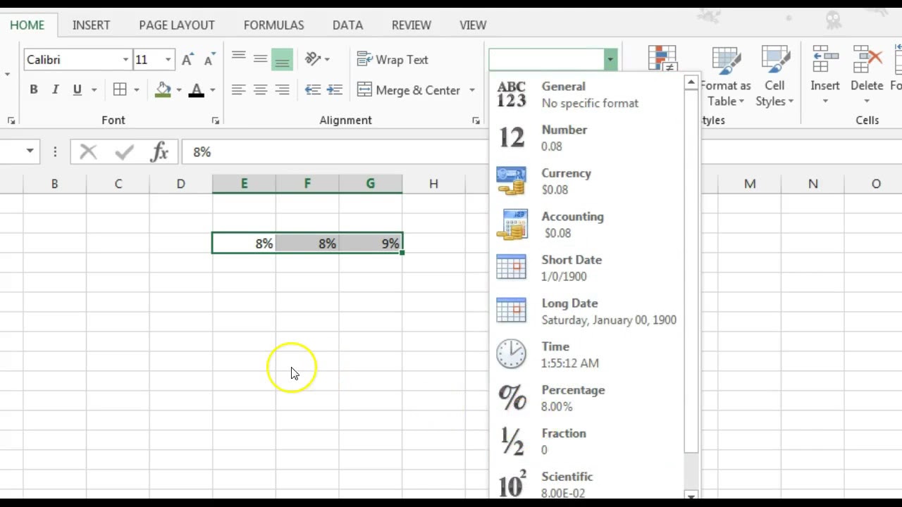Excel Format As A Percentage YouTube excel-format-as-a-percentage-youtube