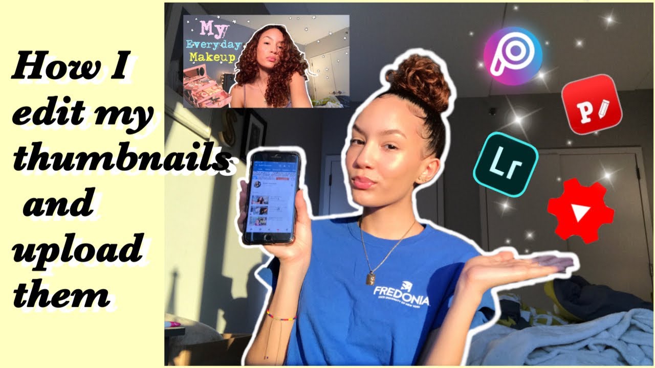 How I edit my thumbnails and upload them!! - YouTube