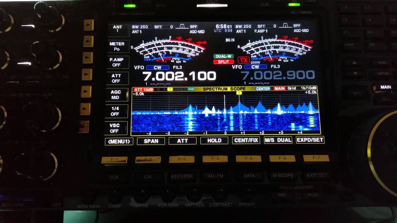 IC 7850 ARRL DX CW - YouTube
