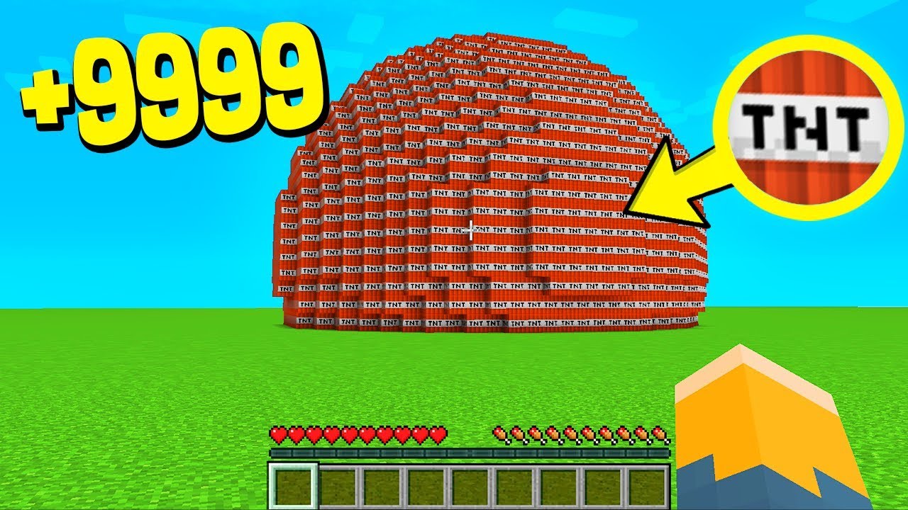 EXPLODINDO 9999 TNTS NO MINECRAFT E O RESULTADO FOI SURPREENDENTE - YouTube