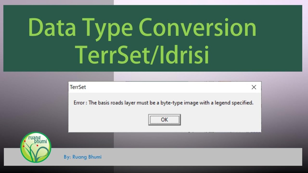 TerrSet: Data-Type Conversion - YouTube