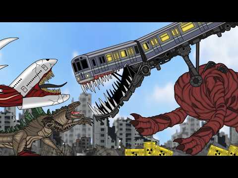 INFERNAL TRAIN vs INFECTED ZILLA SKY | EPIC BATTLE!! : PiKKY GODZILLA