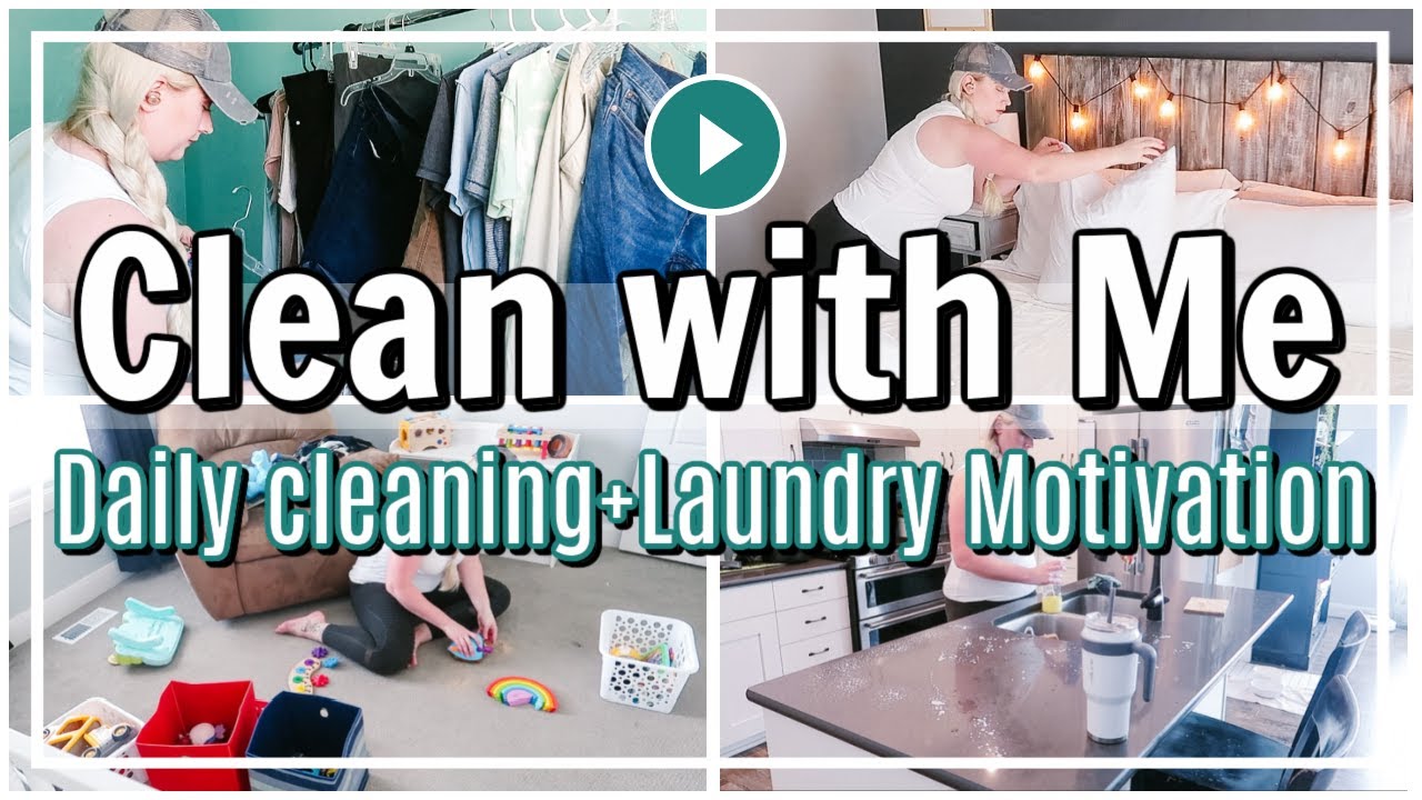 CLEAN WITH ME FOR THE DAY || DAILY CLEANING MOTIVATION || CLEANING ...