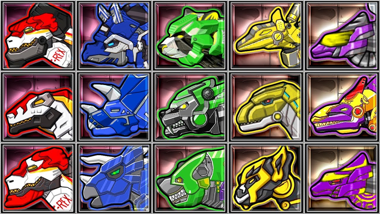 Dino Robot Corps: T-Rex Cops vs. Robot Angry Bear vs. Stego Gold vs ...