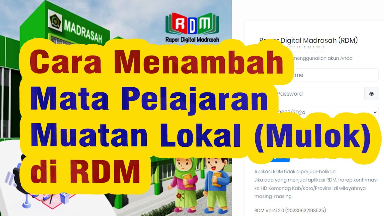 Cara Menambahkan Mata Pelajaran Mulok Kurikulum Merdeka di RDM (Raport ...