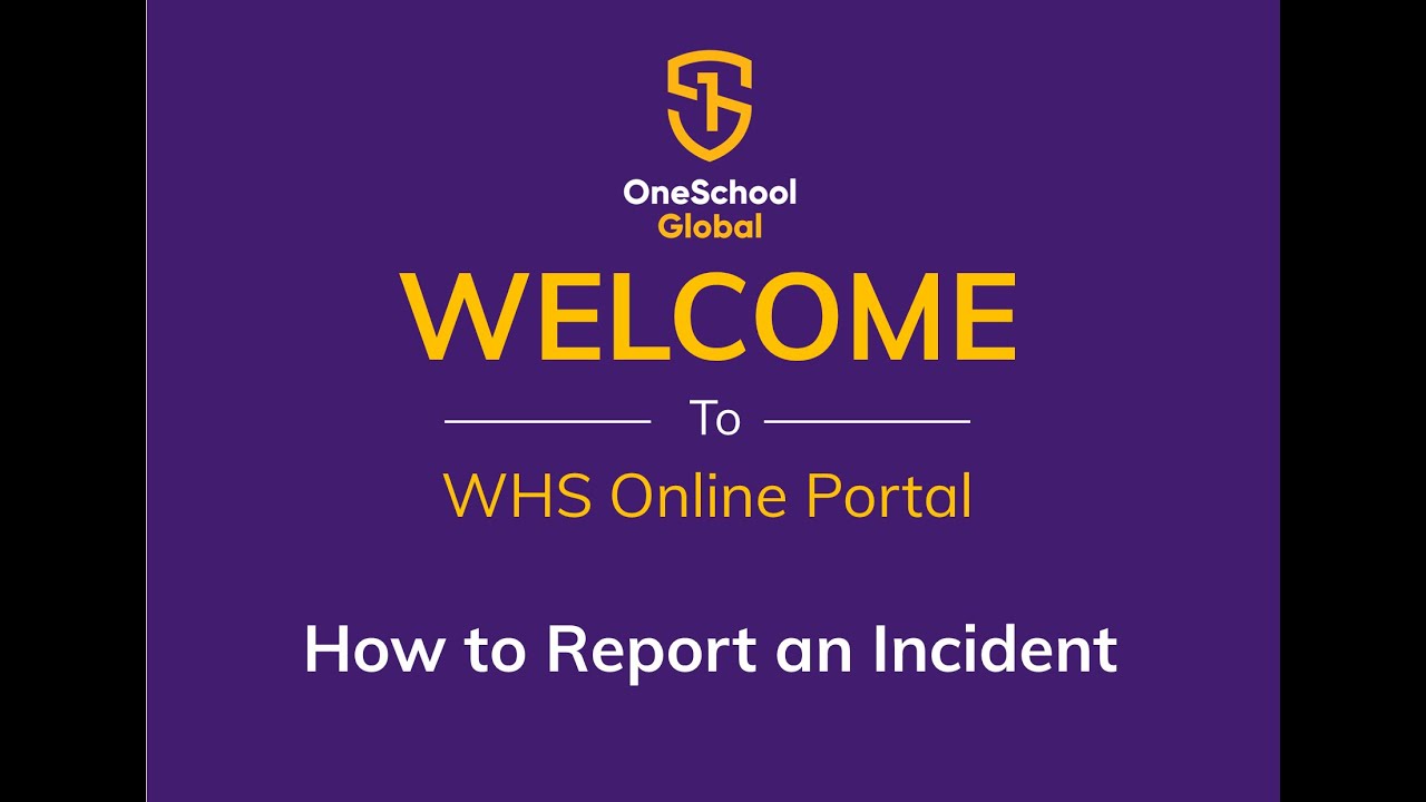 WHS - How to record an Incident - YouTube