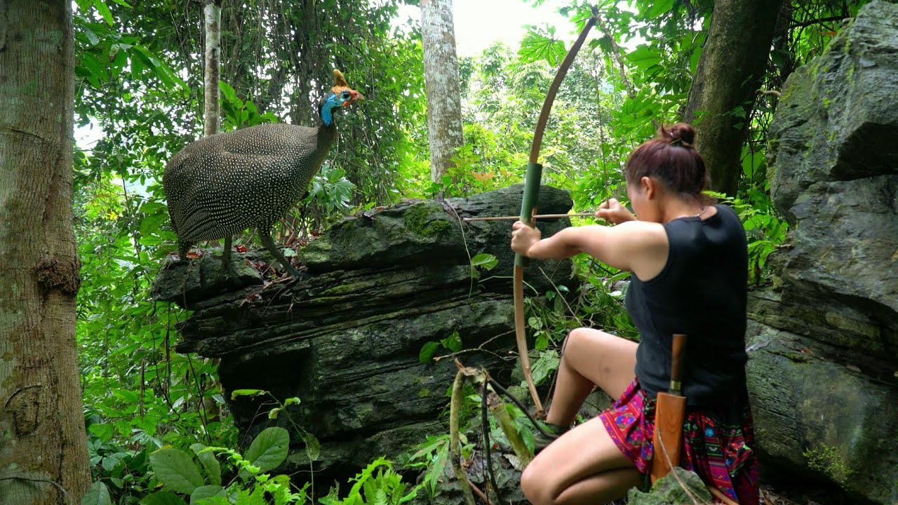 Tracking wild animals in the forest | Surviving with a dog | Hunting ...