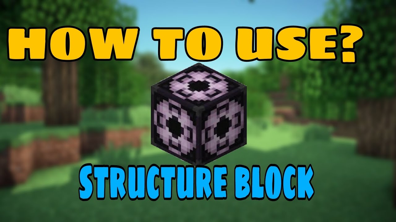 how to use structure block in mcpe - YouTube