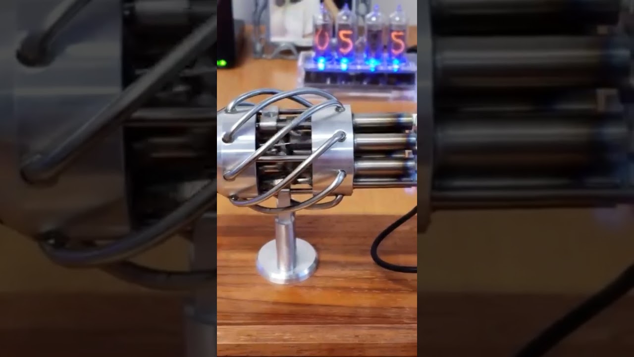 Butane powered 16 cylinder rotary Stirling Engine - YouTube