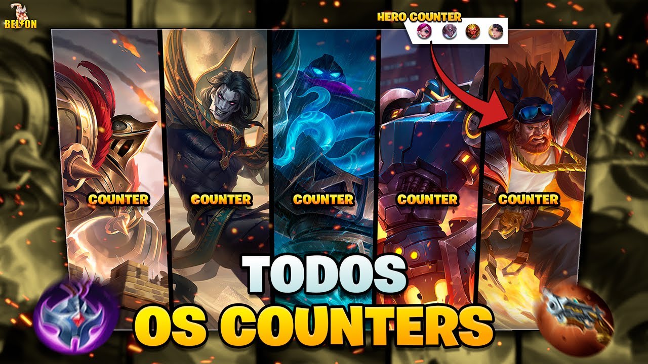 TODOS OS COUNTERS DOS 17 TANKS DO MOBILE LEGENDS - YouTube