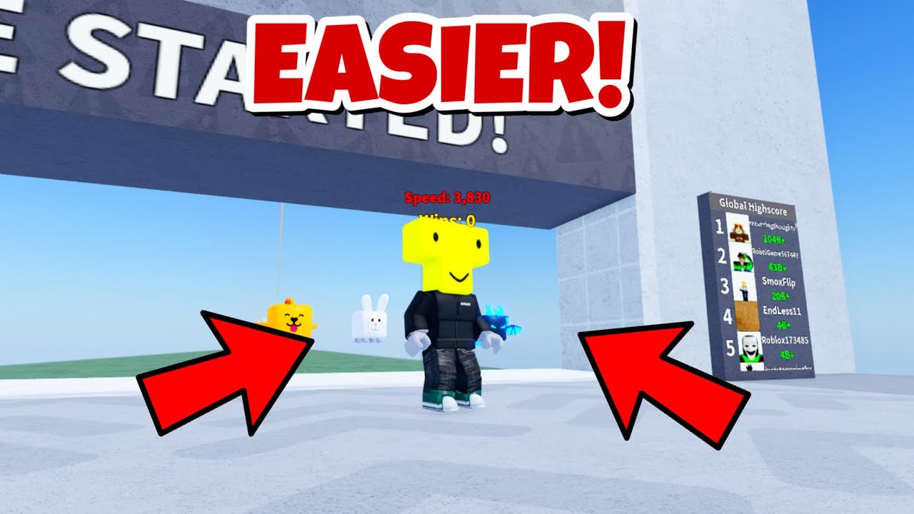 PLAYING an EASIER version of race clicker (Roblox) - YouTube