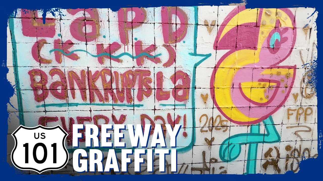 FREEWAY GRAFFITI - 101 Fwy in Los Angeles - SUMMER ON SMASH (Part 11 ...