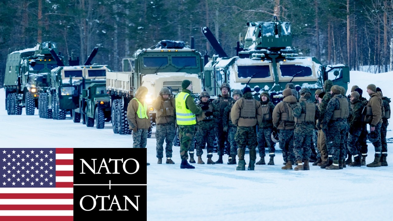 US Marines on snowmobiles during winter exercises in Norway, NATO ...