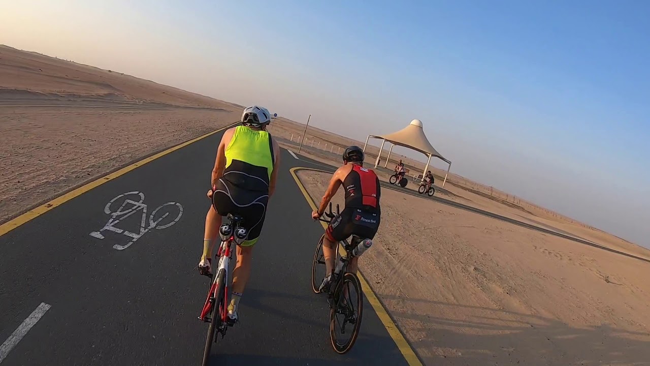 Cycling in the Desert at Al Qudra, Dubai, UAE - September 2019 - YouTube