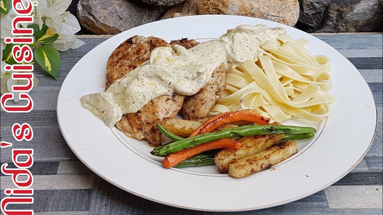Chicken Steaks with Mushroom Sauce and Pasta - Howdy style Texan steaks ...