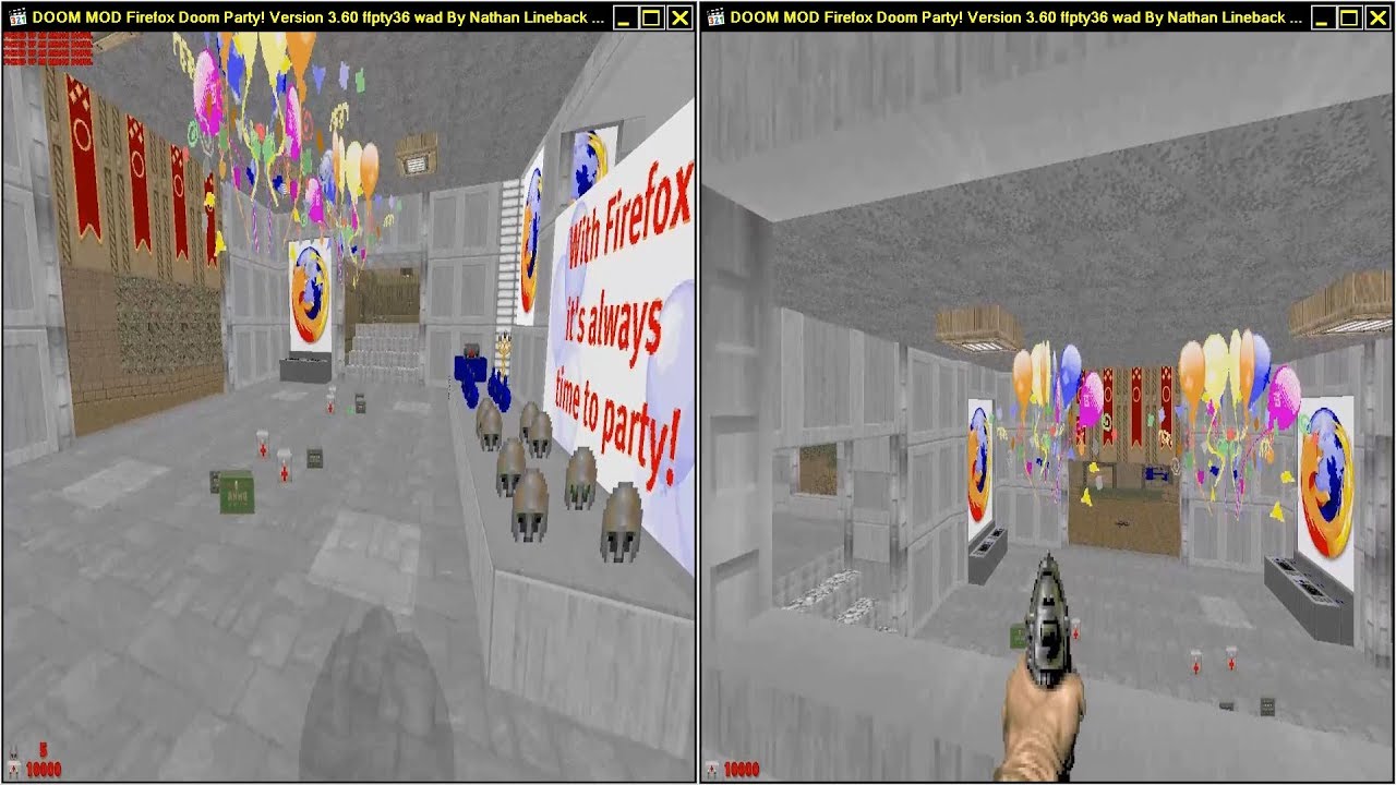 DOOM MOD Firefox Doom Party ! Version v3.60 DEATHMATCH ffpty36 wad ...