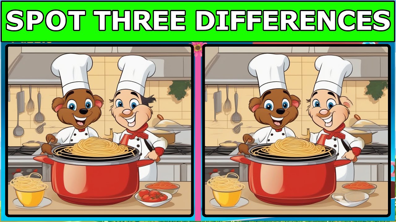 Can You Spot the Three Differences? - Challenging Visual Puzzle Game ...