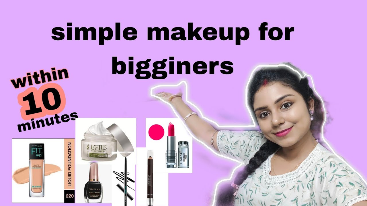 how to create a look just in 10minutes 🤩!?|| simple makeup look - YouTube