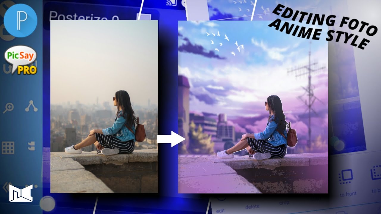 Cara Edit Foto Anime Style Effect Di Android - YouTube