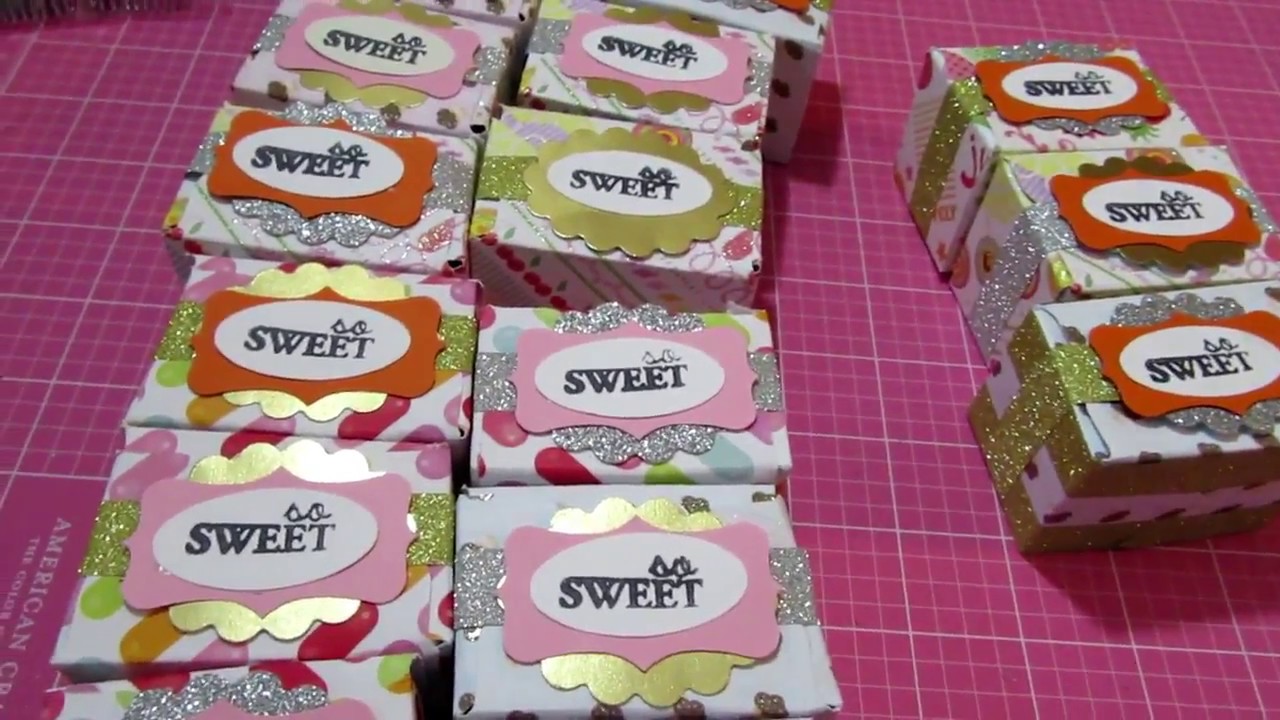 Mini Nutella Envelope Punch Board Treat Boxes - YouTube