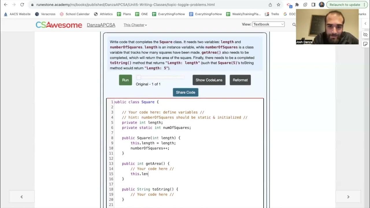 5.13 Write Code Practice | CSAwesome APCSA Java - YouTube