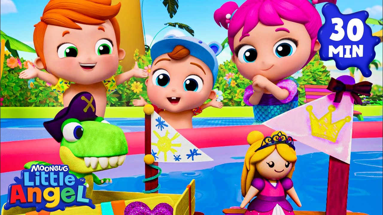 Baby Boat Race! | Little Angel | Nursery Rhymes for Babies - YouTube