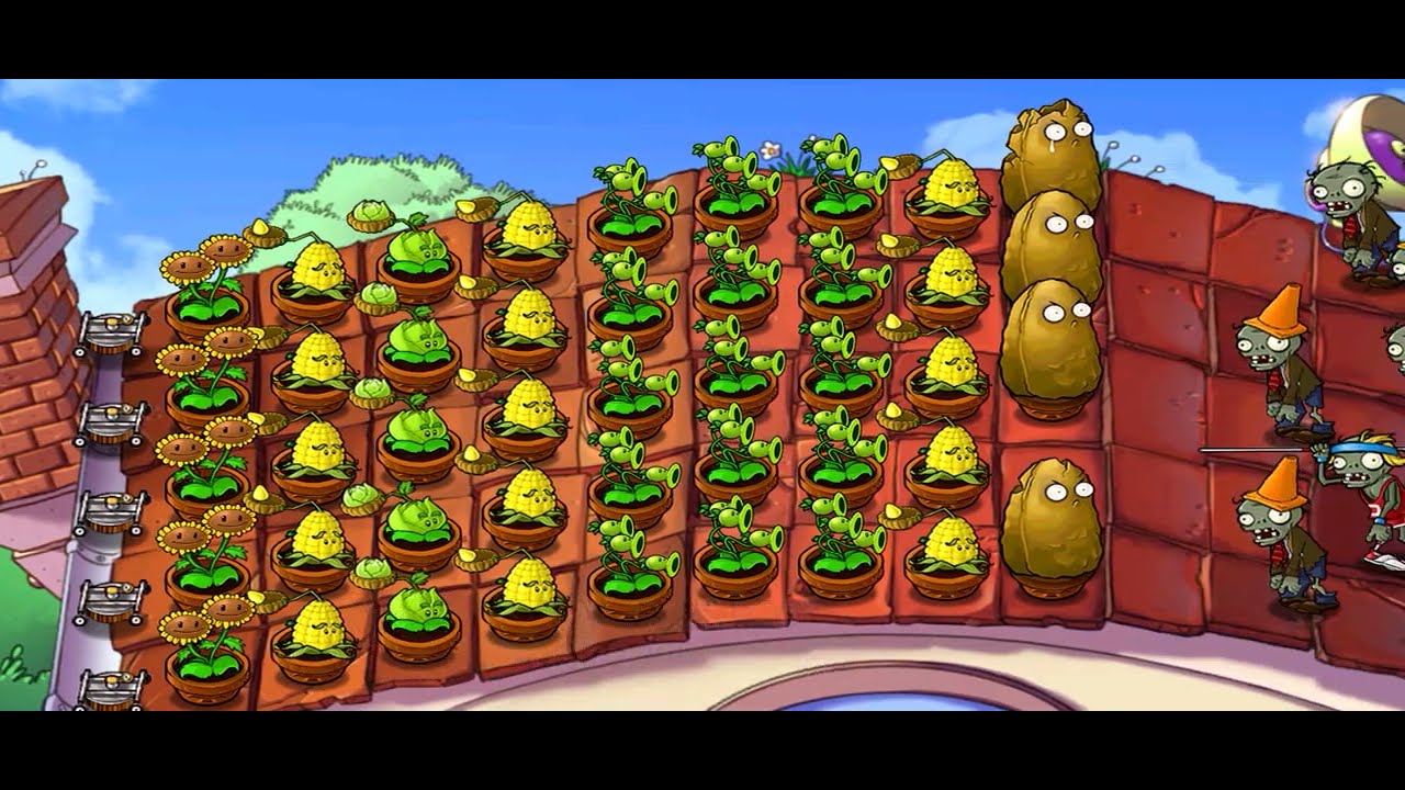 Survival ROOF with Plants PVZ Gameplay in HD 1080p 60hz # ...