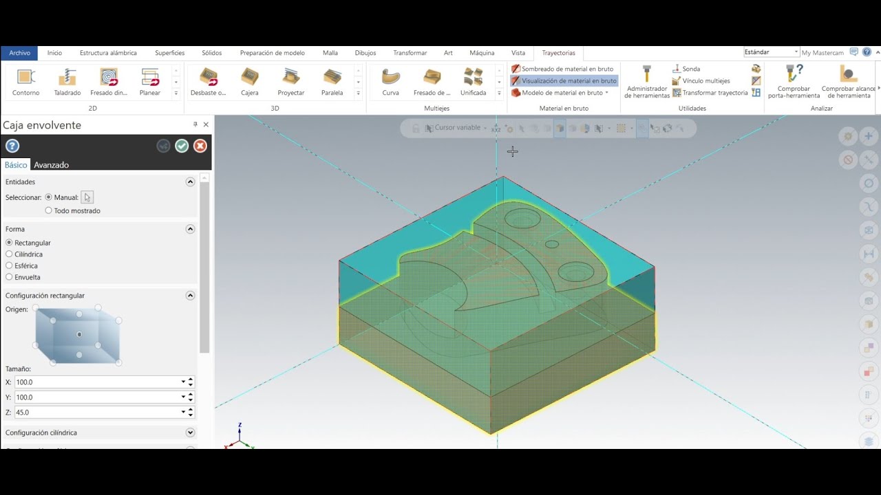 || MASTERCAM PARA PRINCIPIANTES --- ESTRATEGIAS 2D || 1.2. Ubicación de ...