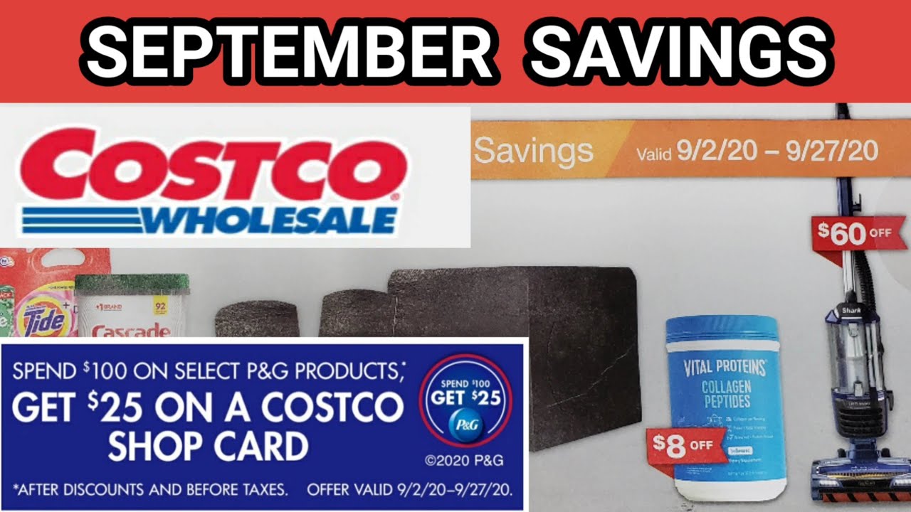 COSTCO SEPTEMBER SAVINGS | GET $25 P&G DEAL - YouTube