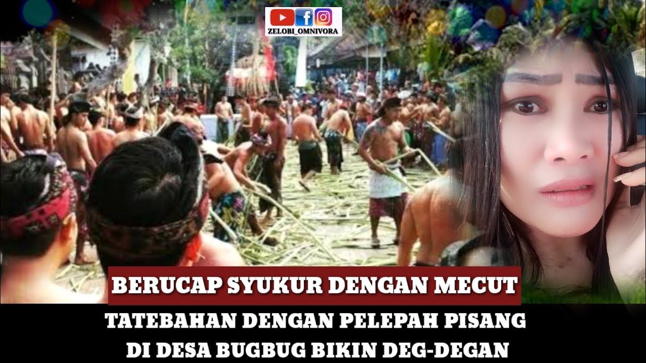 SALING PECUT DENGAN PELEPAH PISANG! TRADISI TATEBAHAN DESA BALI MULA ...