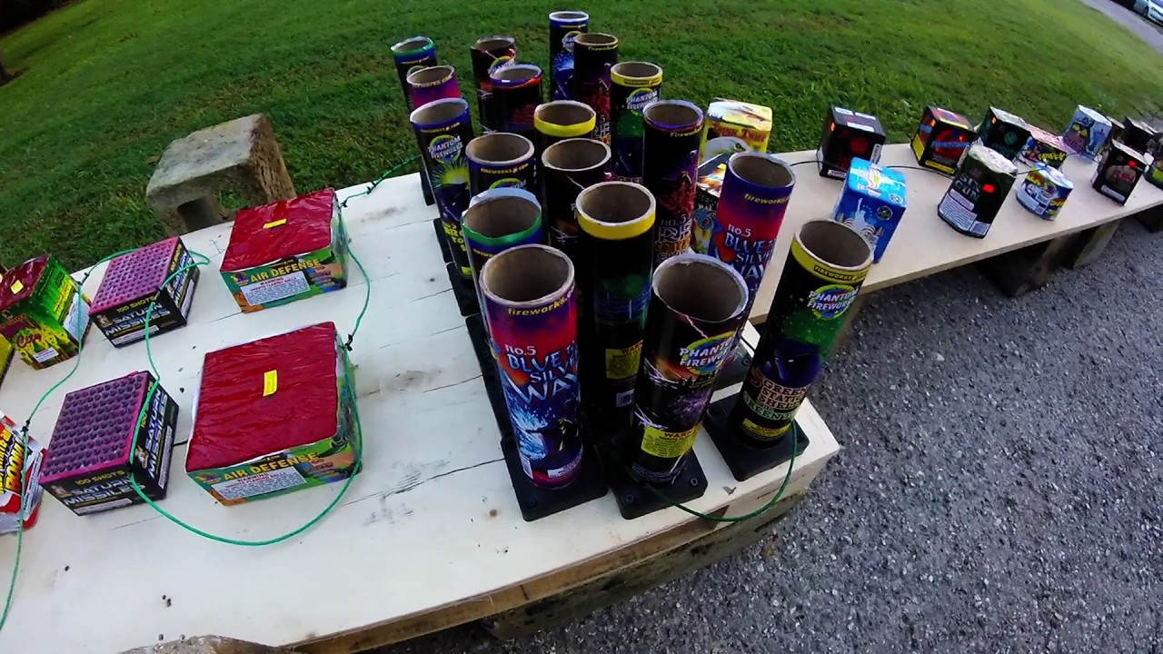 The Setup for Our July 4th 2017 Firework Show - YouTube