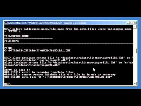 Oracle DBA Justin - How to rename a tablespace, and a datafile in an Oracle database # 1 of 3 ...