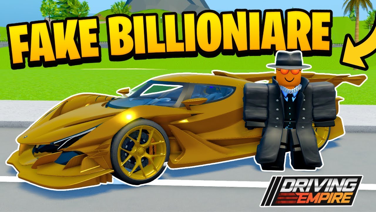 FAKE BILLIONAIRE STEALS HYPERCARS IN DRIVING EMPIRE! - YouTube