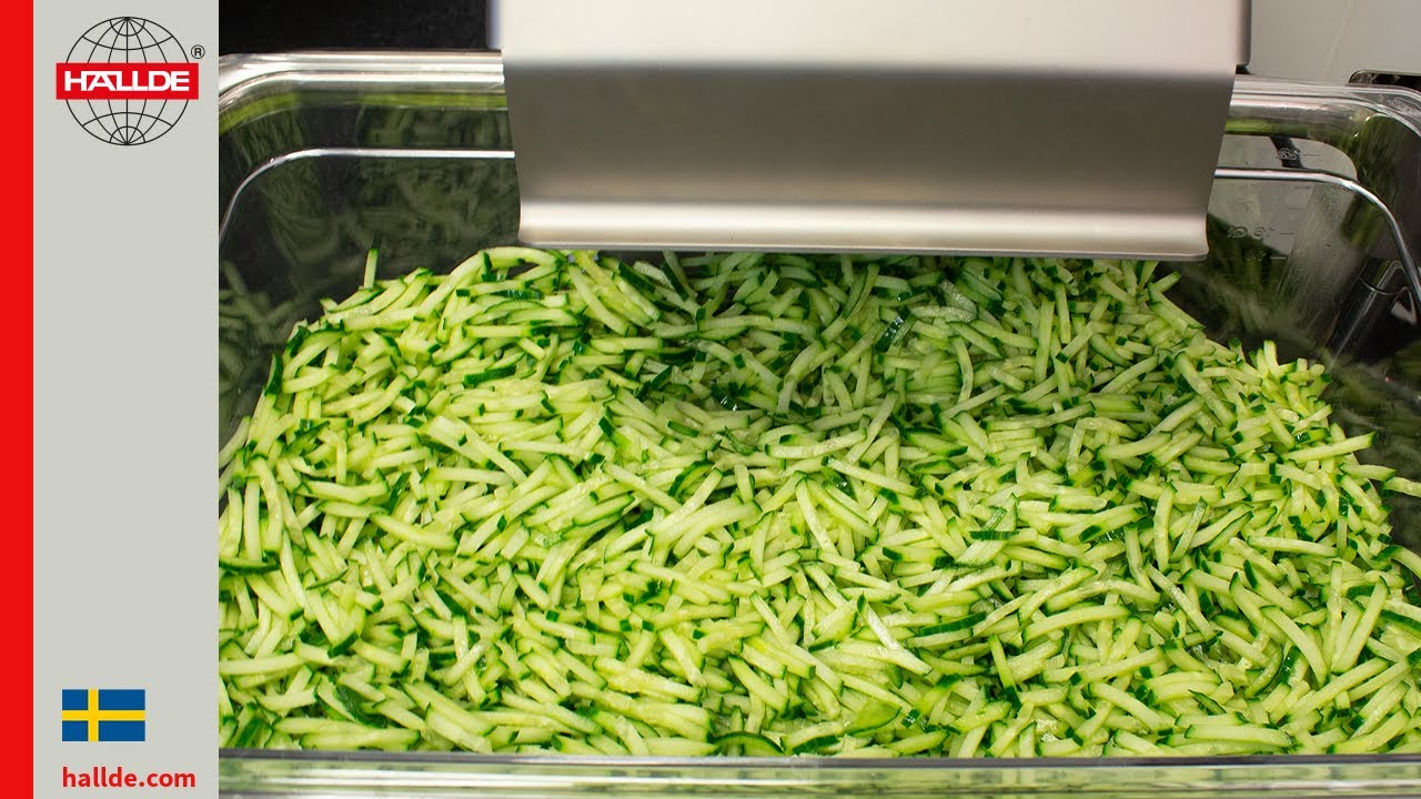 Cut Julienne Cucumber in matchsticks 4x4 mm - YouTube