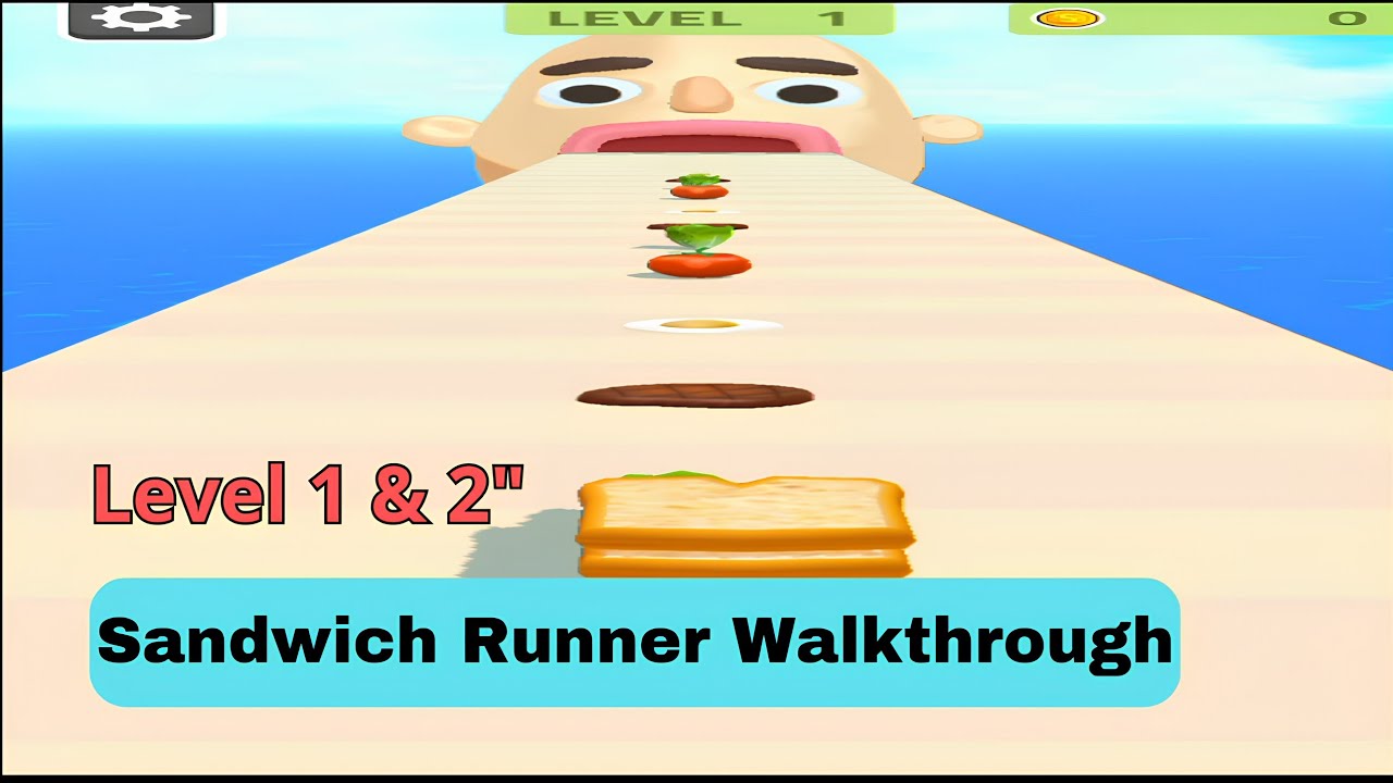 Sandwich Runner Gameplay Walkthrough (Level 1 & 2) - YouTube