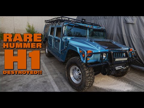 RARE HUMMER H1 DESTROYED!! - YouTube