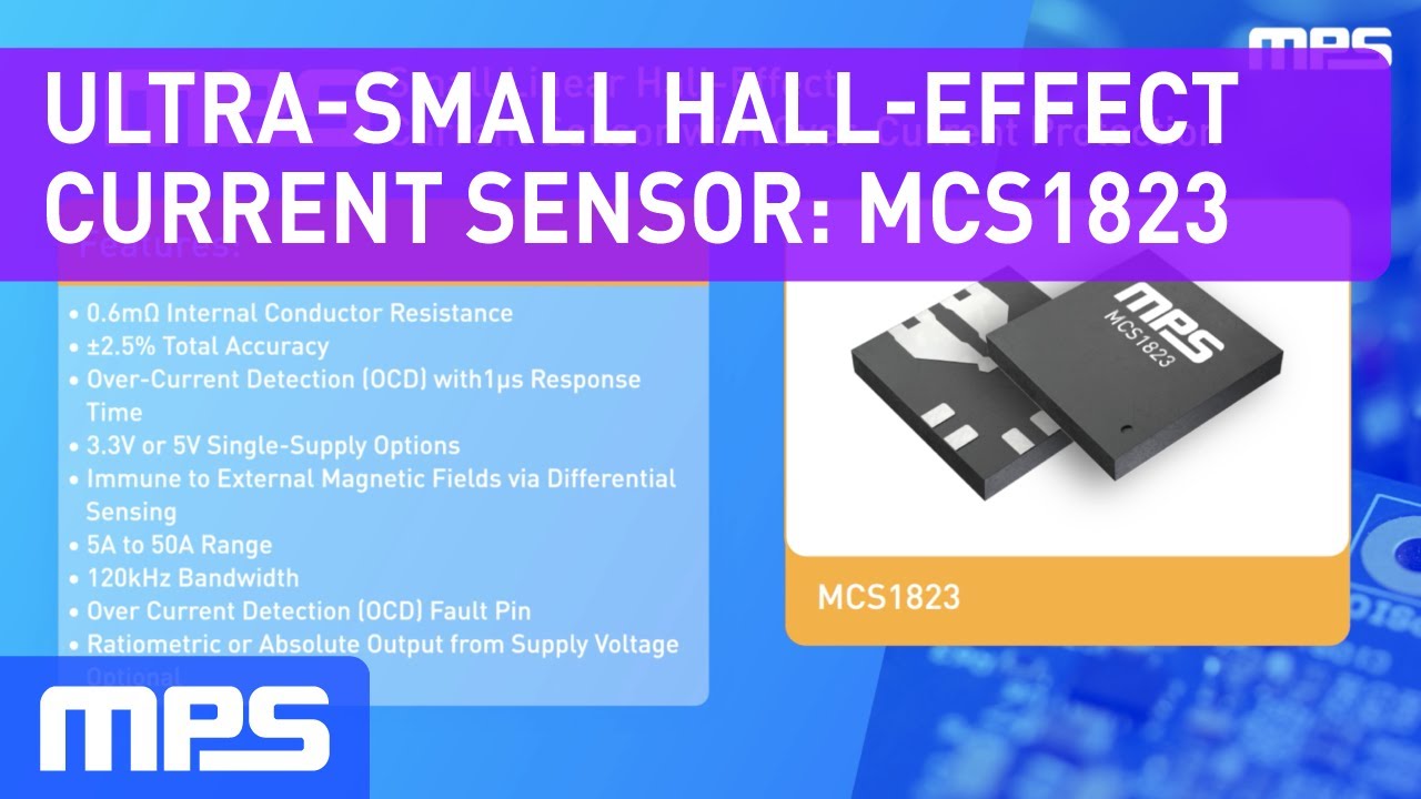 Ultra-Small Hall-Effect Current Sensor: MCS1823 - YouTube
