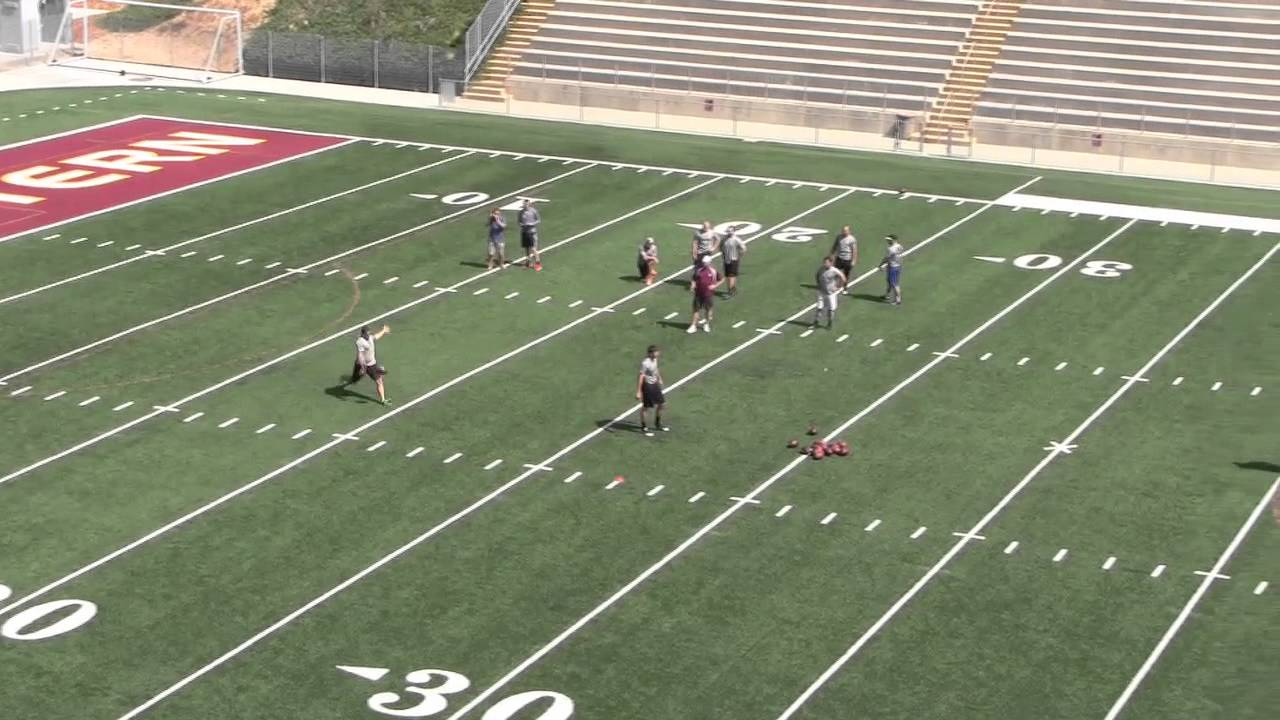 86 Randy Weich 4 1 15 2015 Pro Camp Punters Pro Day - YouTube