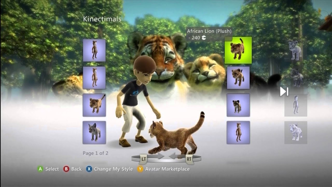 Kinectimals Avatar Markplace Items - YouTube