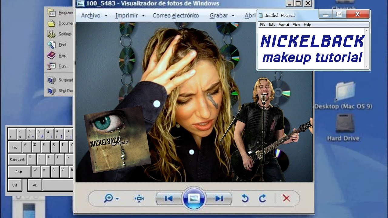 Nickelback Silver Side Up (2001) Inspired Makeup - YouTube