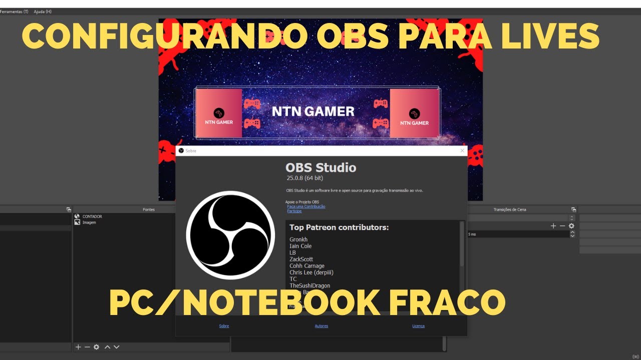 CONFIGURANDO OBS STUDIO PARA LIVES | PC/NOTEBOOK FRACO 2023 - YouTube