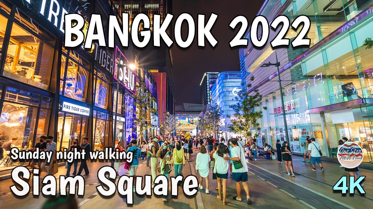 Sunday Night Walk in Downtown | Siam Paragon | Siam Square Walking ...