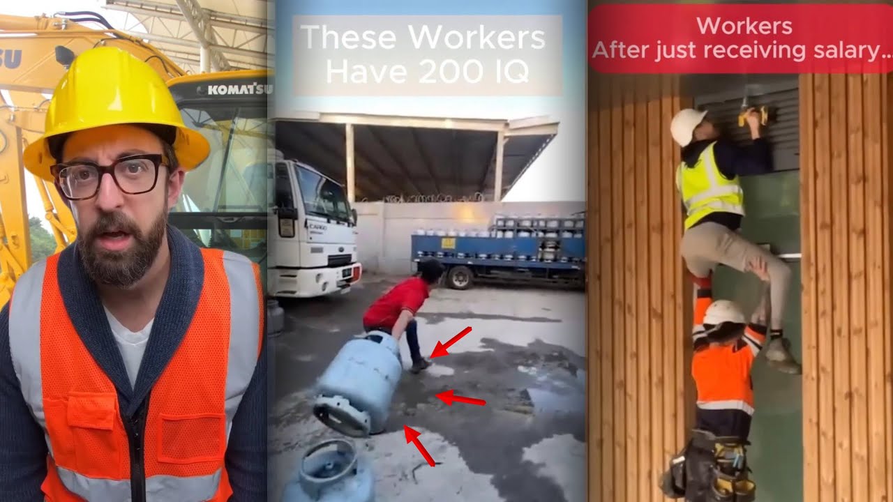Funniest Fails on the Construction Site Compilation - YouTube